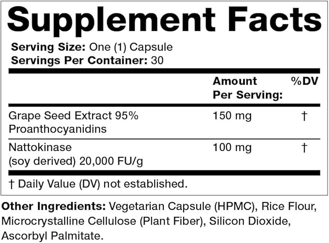 Nattokinase Complex 30 capsules – Hippocrates Wellness